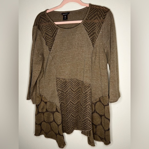 Multiples | Tops | Multiples Womens Three Quarters Sleeve Band Neck ...